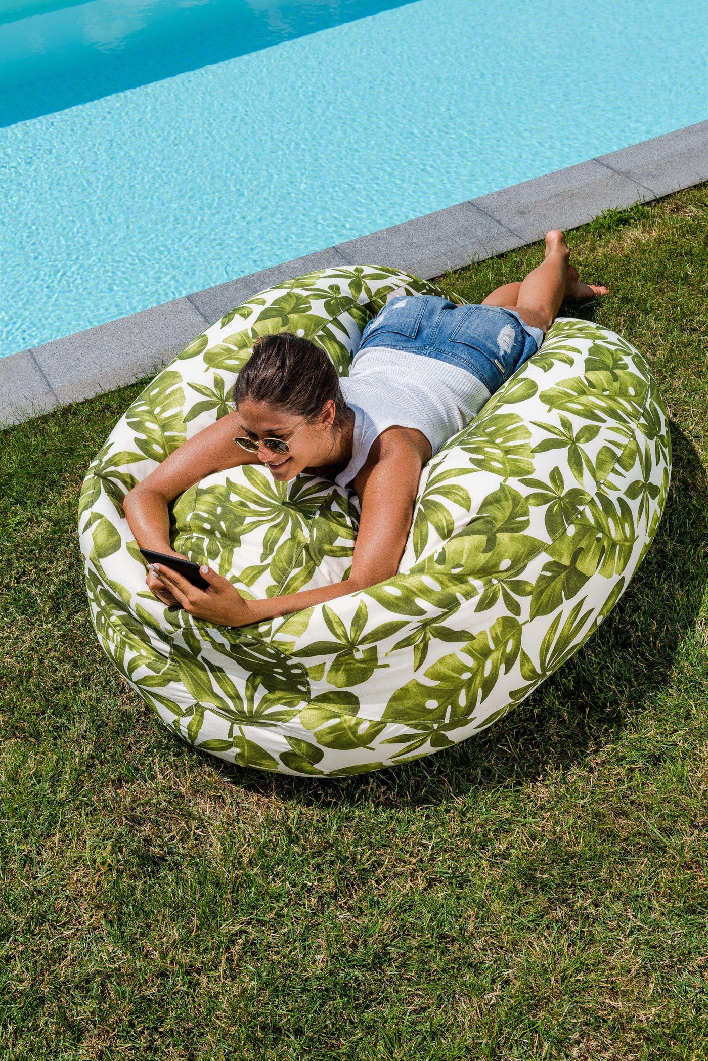Handmade Sitzsack, nachhaltig aus exklusivem Stoff - Guaratuba