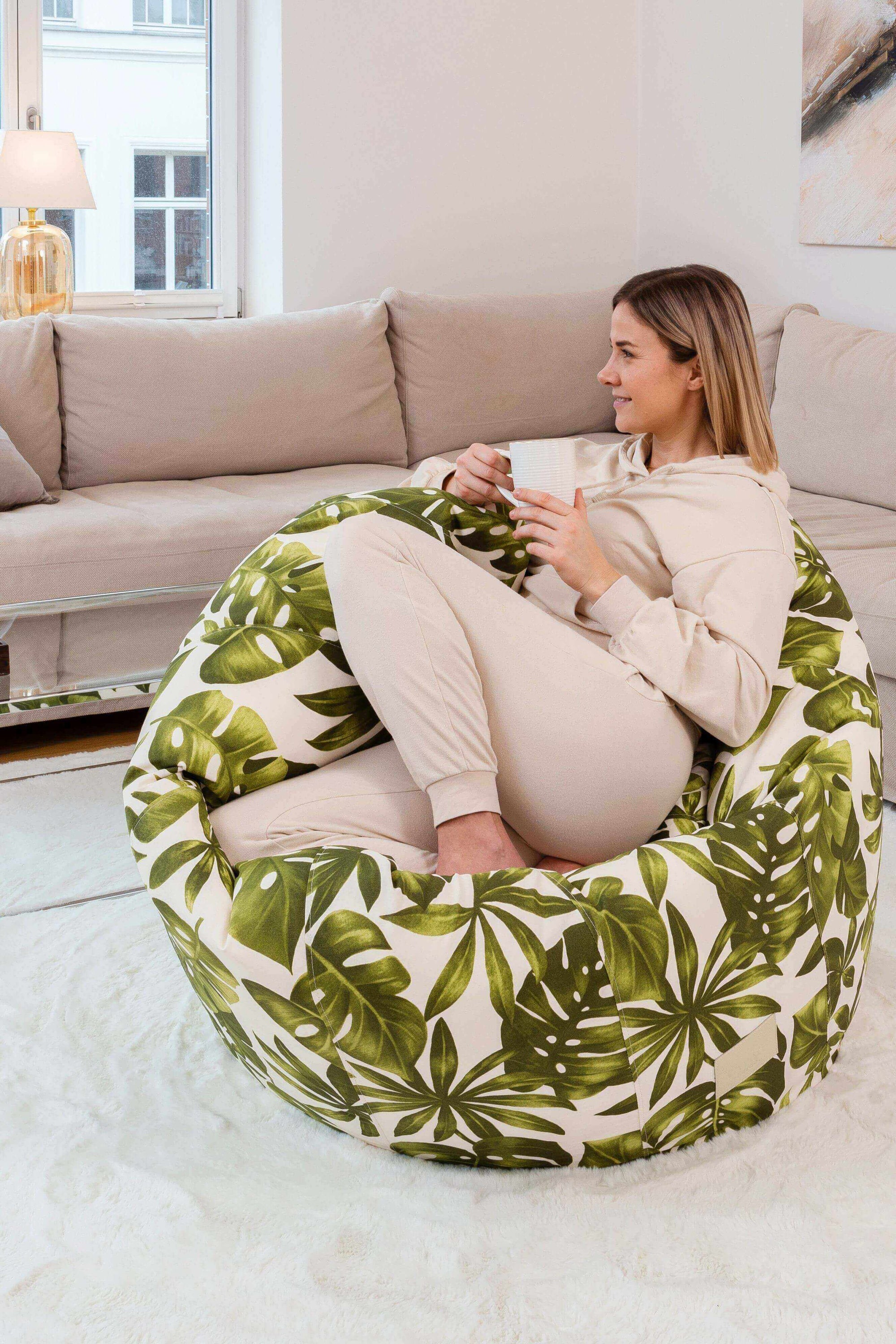 Handmade Sitzsack, nachhaltig aus exklusivem Stoff - Guaratuba